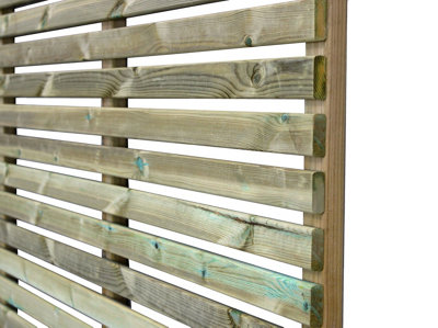 Empire slatted pressure treated fence panels 6ft x 6ft (pack of 5)