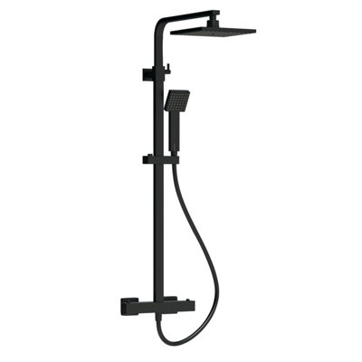 Empire Square Thermostatic Shower Kit with Fixed Head & Adjustable ...