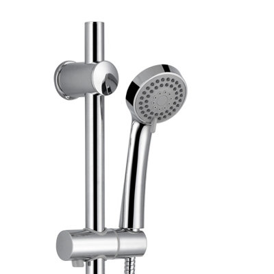 Emso Round Exposed/Concealed Thermostatic Shower Valve, Slider Rail ...