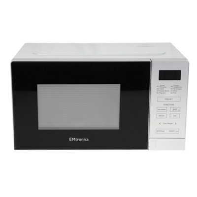 EMtronics 20 Litre Silver 700W Microwave With 800W Grill, Timer and ...