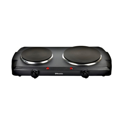 EMtronics 2500W Portable Hob with Double Hotplates and Thermostat ...