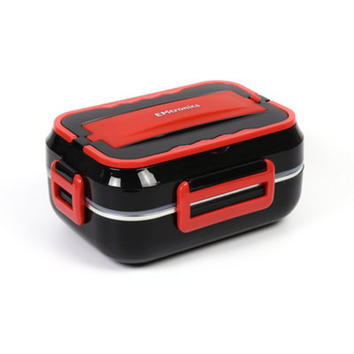 EMtronics Electric Lunch Box 1.5 Litre Heating Lunch Box Red