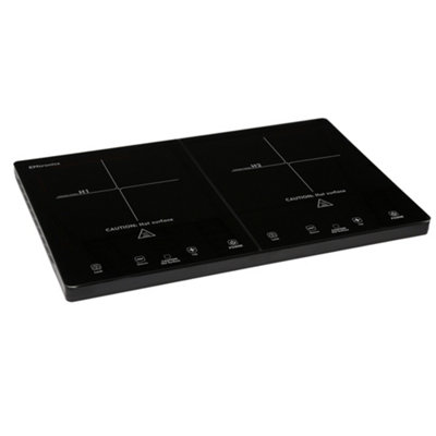 EMtronics Portable Double Hot Plate Induction Hob, Temperature Control ...