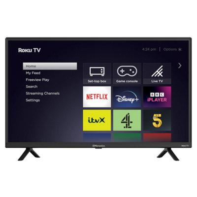 EMtronics Roku TV Smart 32" Inch HD Ready with Freeview Play, Apps and ...