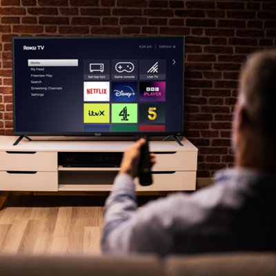 EMtronics Roku TV Smart 40 Inch Full HD with Freeview Play Apps and 3 x HDMI