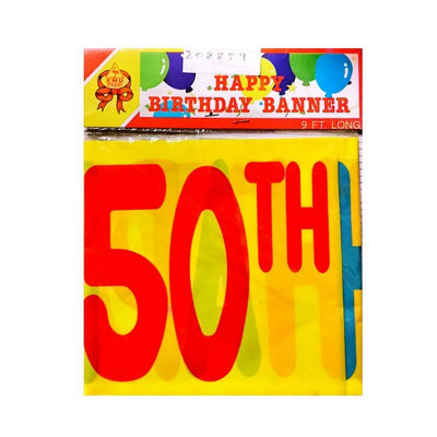 Emu Series 50th Birthday Banner Multicoloured (One Size)