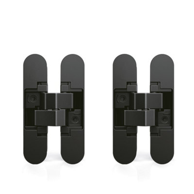 Emuca Lot of 2 concealed hinges for wicket doors, load 40kg, 180 degree ...