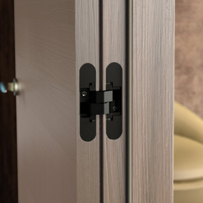 Emuca Lot of 2 concealed hinges for wicket doors, load 40kg, 180 degree ...