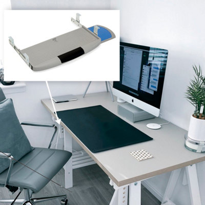 Emuca Mickey2 Desk Keyboard holders, Steel and Plastic, Grey Plastic