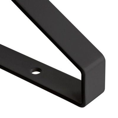 Emuca Pair of Shelf straight wood shelf supports with triangular shape ...