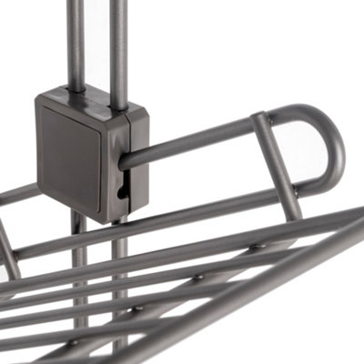 Emuca Pull-out lateral shoe rack Quartz, Left, Steel, Titanium