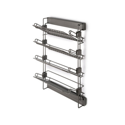 Emuca Pull-out lateral shoe rack Quartz, Right, Steel, Titanium