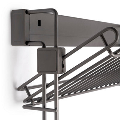 Emuca Pull-out lateral shoe rack Quartz, Right, Steel, Titanium