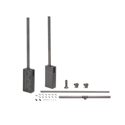 Emuca Sway pull-down wardrobe rail lift, 450 - 600mm, Steel, Aluminium ...