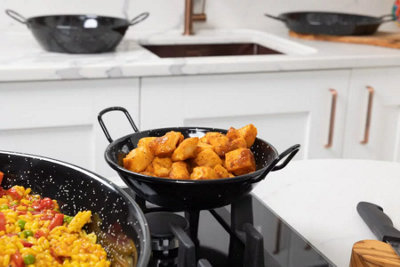 Enamelled Deep Frying Pan With Handles 28cm
