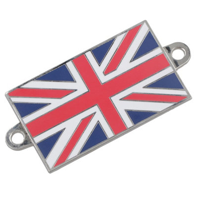 Enamelled Union Jack Flag Badge Metal Classic GB Car Emblem