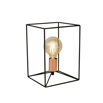 ENCASED GEOMETRIC WIRE TABLE LAMP | DIY at B&Q