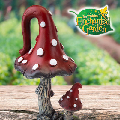 Shop Enchanted Fairy Toadstool Secret Garden Ornament Red