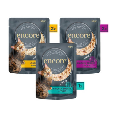 Encore Cat Broth Pouch Chicken Selection 5x50 per Pk - Pack of 4