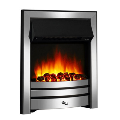 Endeavour Roxby Electric Fire - Chrome | DIY at B&Q