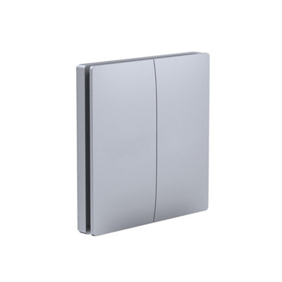 ENER-J Wireless Kinetic 2 Gang Switch Eco Series (Silver body)