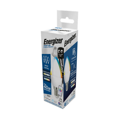 ENERGIZER 4.8W SES RGBW OPAL LED SMART BULB - CANDLE