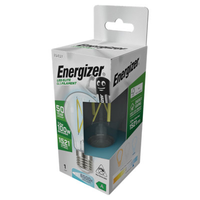 Energizer 7.2w E27 ES 6500k GLS Filament A-Rated LED Light Bulb - Daylight