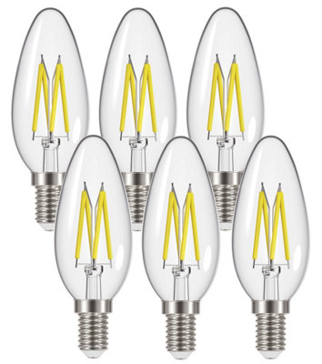 Energizer LED Filament Candle E14 470lm 4W 2700K (Warm White) Light ...