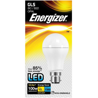 Energizer LED GLS 12.5w Opal 1521lm Light Bulb B22 Daylight White (One ...
