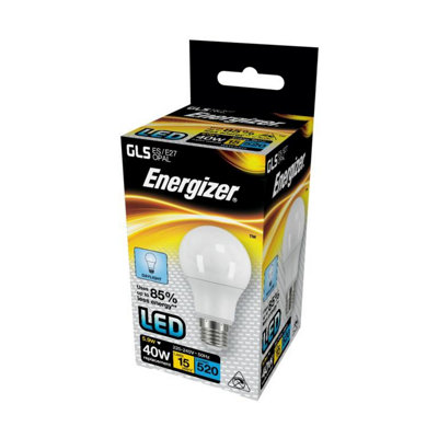 Energizer LED GLS 5.9w 520lm Light Bulb E27 Daylight Daylight (5.9w ...