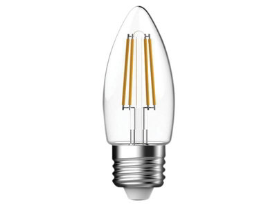 Energizer S12870 LED ES (E27) Candle Filament Non-Dimmable Bulb, Warm ...