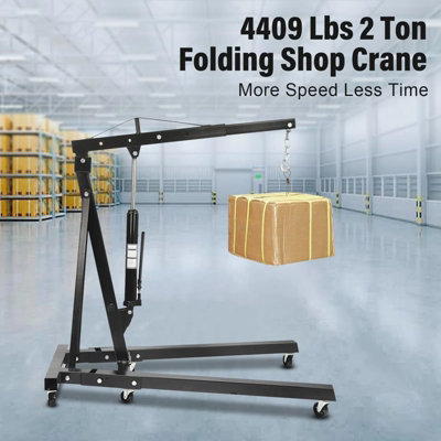 Engine Hoist, 2 Ton Heavy Duty Folding Hydraulic Engine Crane Hoist ...