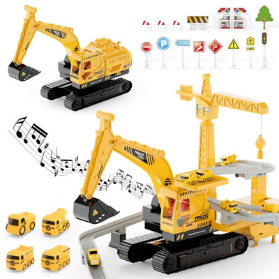Engineering Crane Toy with Lights and Sounds, Interactive Construction ...