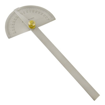 Engineers Protractor 180 Degree Stainless Steel Measuring Angle Marking ...