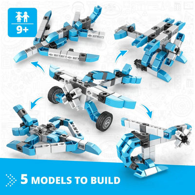 ENGINO - INVENTOR MECHANICS "acrobatic plane" with 5 bonus models