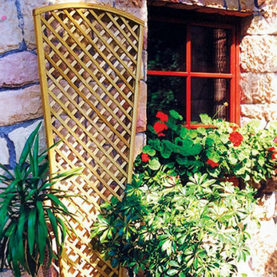 English Primrose Fan Design Trellis Outdoor Garden Wall Privacy 1.83m x ...