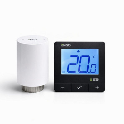 ENGO E25 Smart Thermostat Kit Zigbee Radiator Control Black