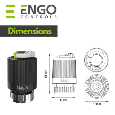 ENGO E30NC-230 UFH Underfloor Heating Manifold Thermal Actuator 230V M30x1.5 Normally Closed