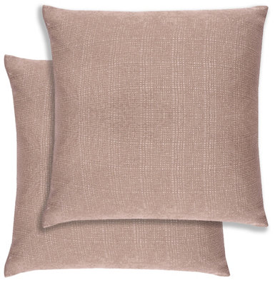 Enhanced Living Pair of Matrix Latte Textured Cushion Covers - 43x43cm ...