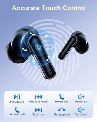 Enjoy crystal-clear sound with these wireless earbuds featuring deep ...