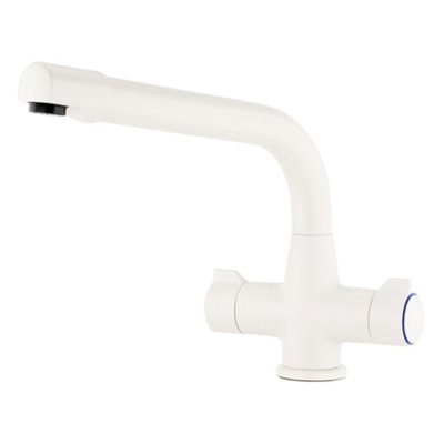 ENKI Alpha White Classic Modern Farmhouse Kitchen Dual Flow Hot & Cold ...