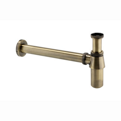 ENKI Antique Brass Modern Traditional Bathroom Bronze Round Bottle Neck ...
