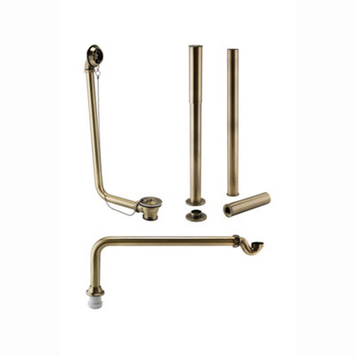 ENKI Antique Brass Traditional Bathroom Roll Top Shallow Seal Trap ...