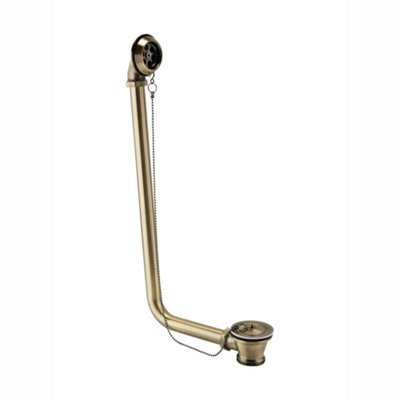 ENKI Antique Brass Traditional Bathroom Roll Top Shallow Seal Trap ...