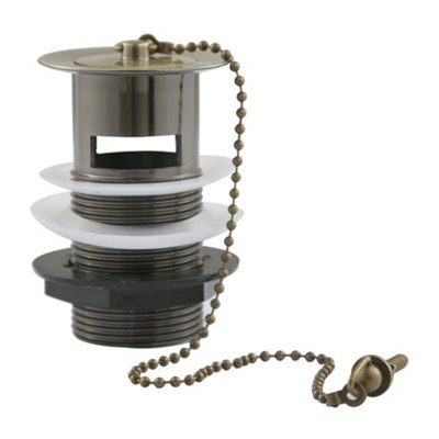 ENKI Antique Brass Traditional Bathroom Solid Metal Round Slotted ...