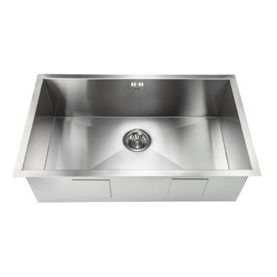 ENKI, Bali, KS001, Brushed Stainless Steel Rectangular Kitchen Sink ...