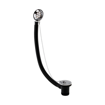 ENKI Chrome Black Traditional Bathroom Solid Brass Round Exposed ...
