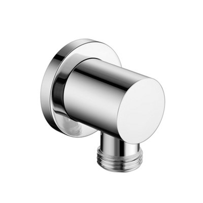 ENKI Chrome Modern Bathroom Solid Brass Durable Reflective Round Elbow ...
