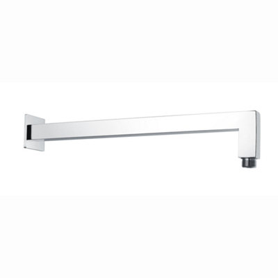 ENKI Chrome Modern Bathroom Solid Brass Wall Mounted Square Angular ...