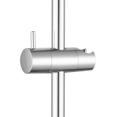 ENKI Chrome Modern Contemporary Bathroom Adjustable Push-Button Slide ...